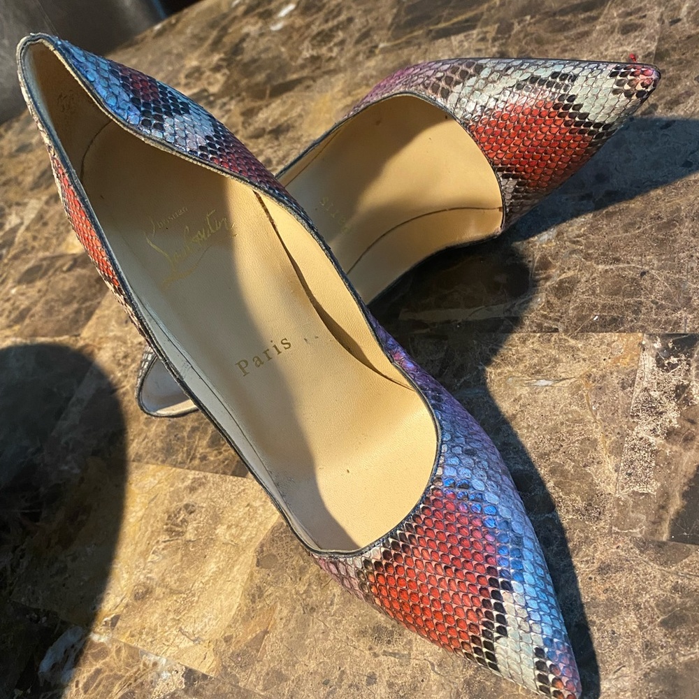 Christian Louboutin So Kate Snake Print - Gem